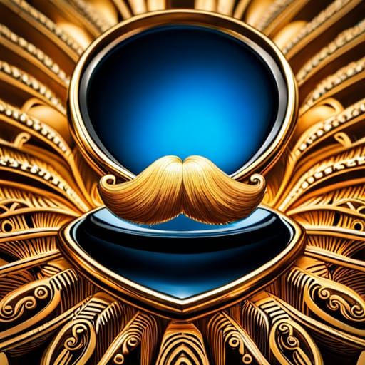 golden mustache award - AI Generated Artwork - NightCafe Creator