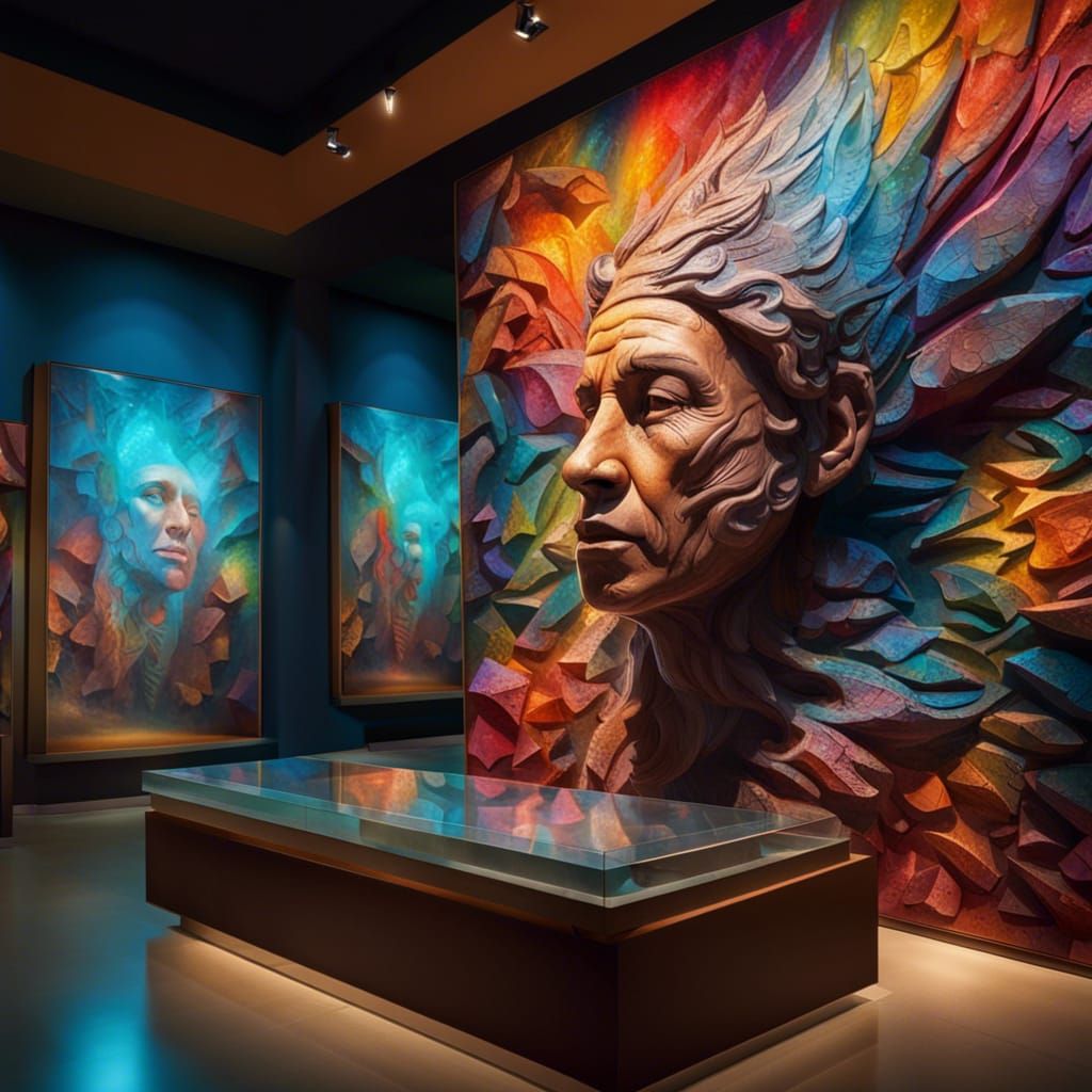 Inside a modern magical anthropology museum - AI Generated Artwork - NightCafe Creator