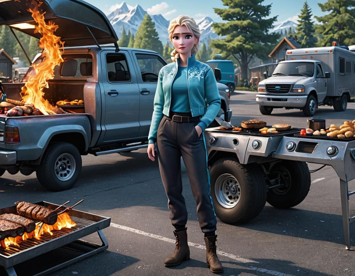 Disney's Frozen's Elsa wearing pants made of reflective fabric or ...