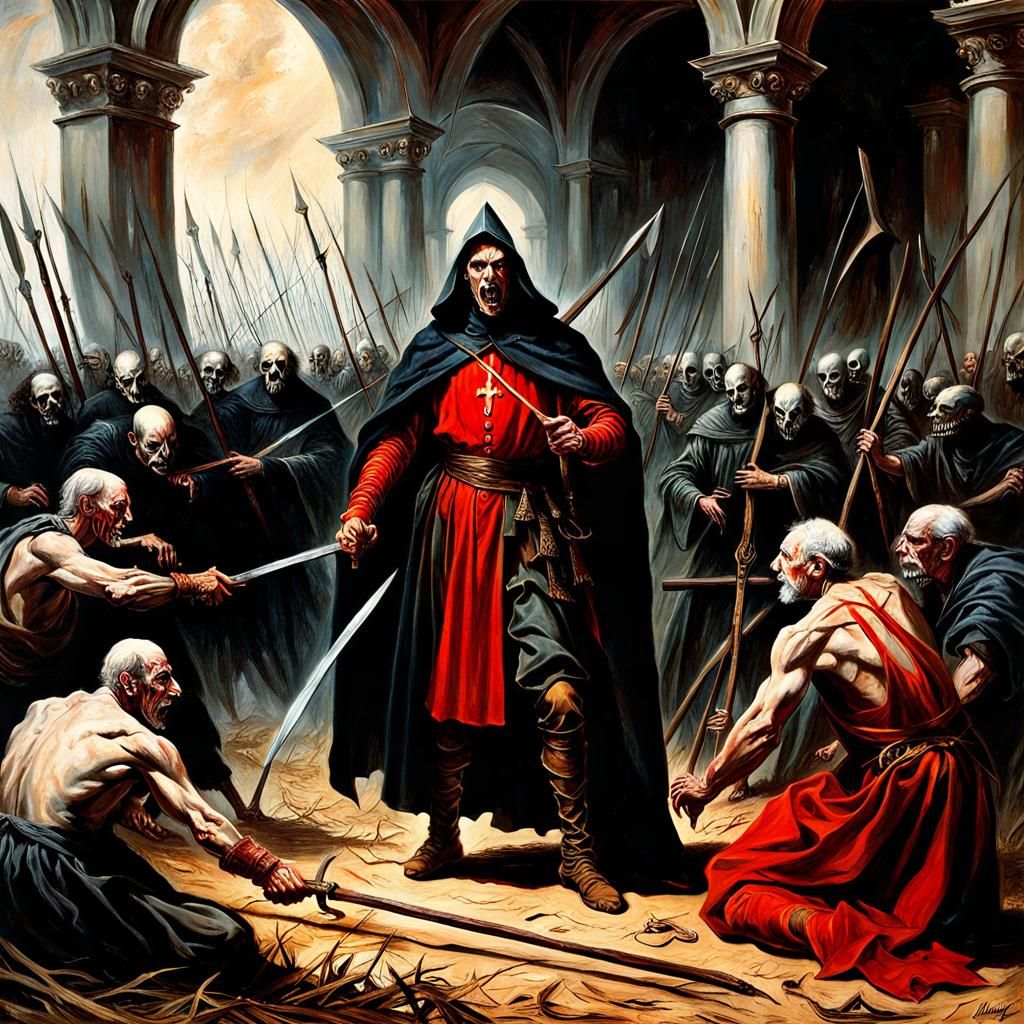 The end of the evil Cardinal - AI Generated Artwork - NightCafe Creator