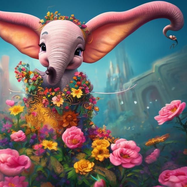 Dumbo the elephant - AI Generated Artwork - NightCafe Creator