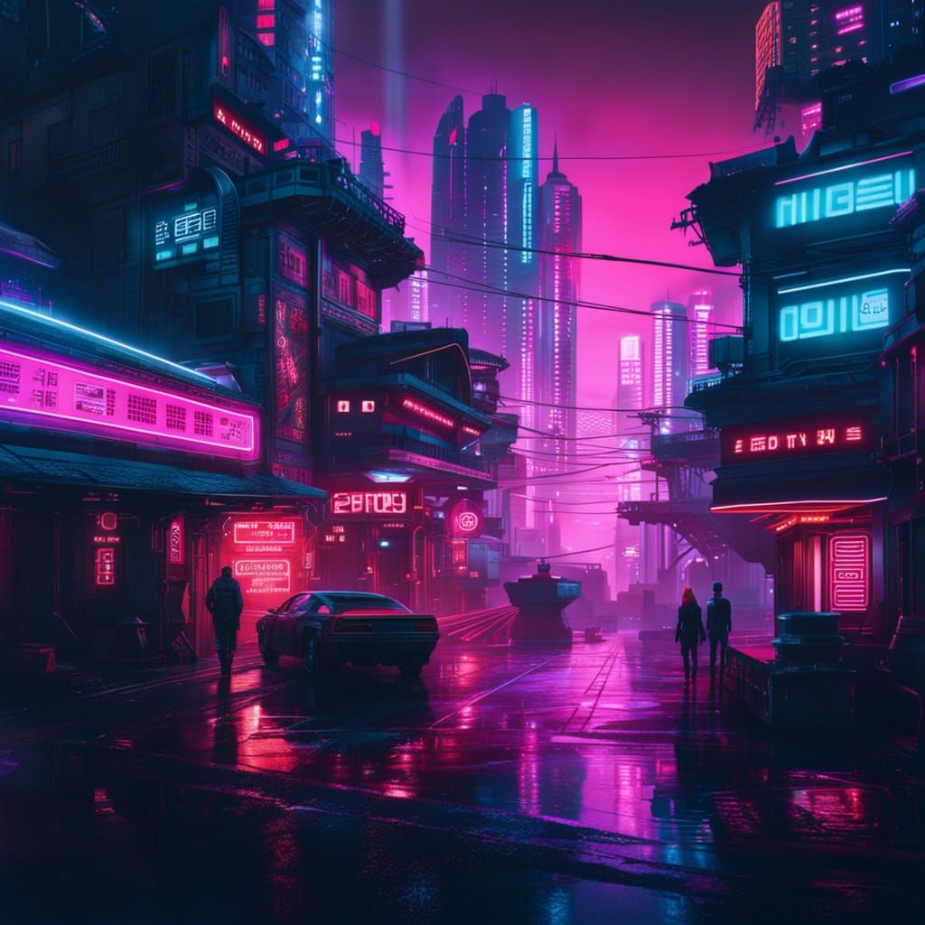 City of Synthwave - AI Generated Artwork - NightCafe Creator