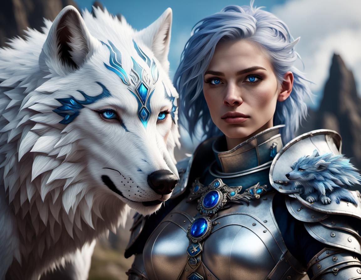 Sapphire Wolf - AI Generated Artwork - NightCafe Creator