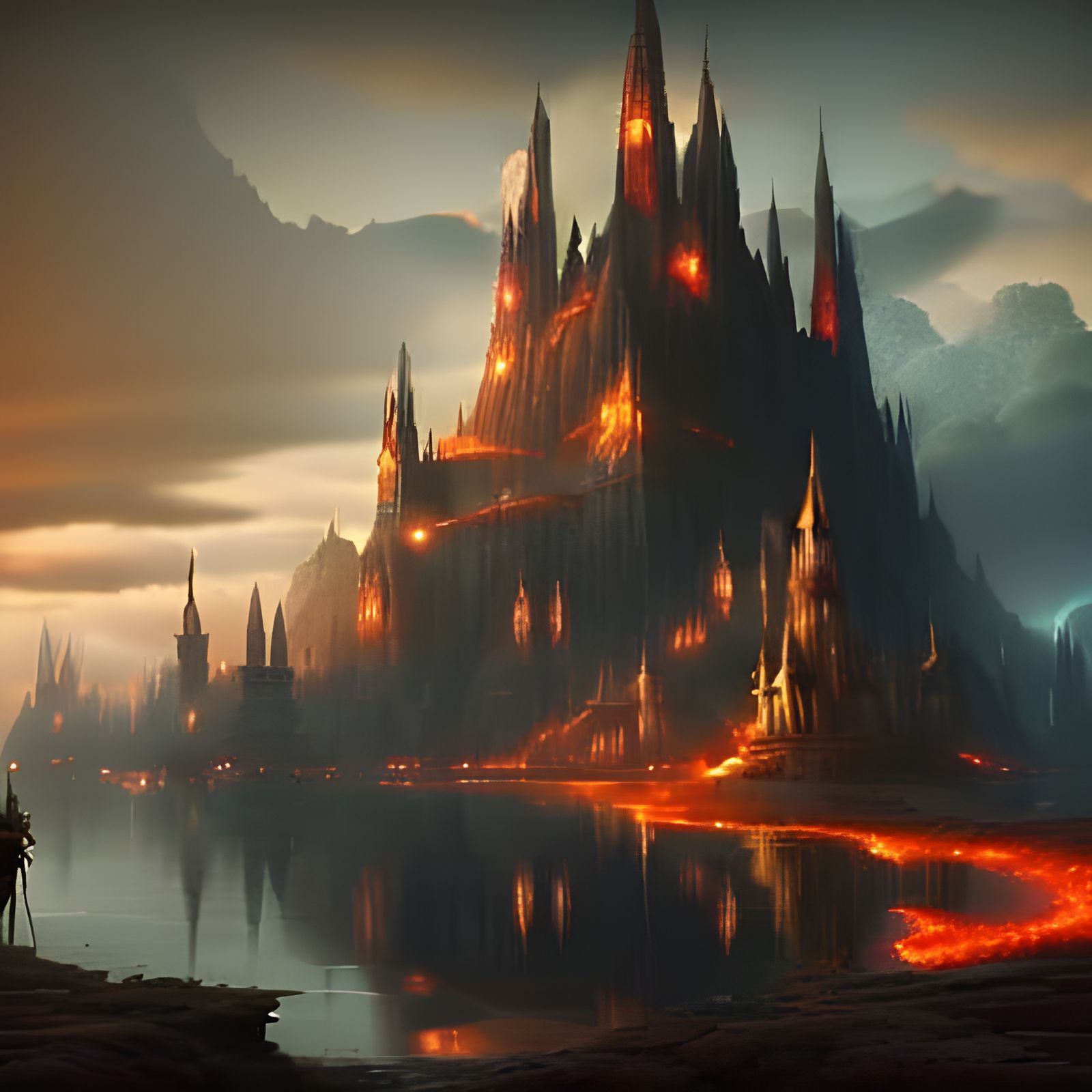 Volcanic Castle - AI Generated Artwork - NightCafe Creator