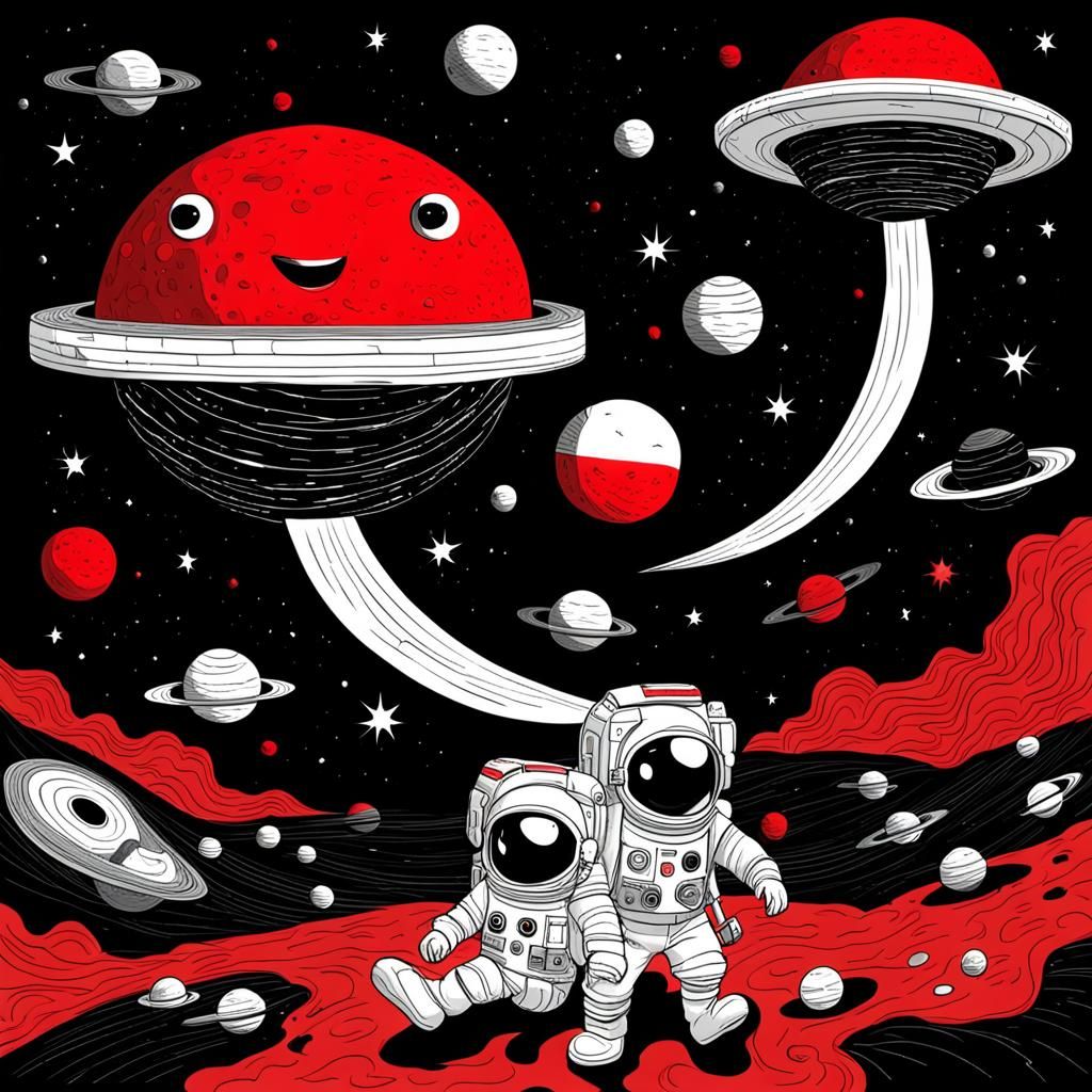 Happy Astronauts.. - AI Generated Artwork - NightCafe Creator