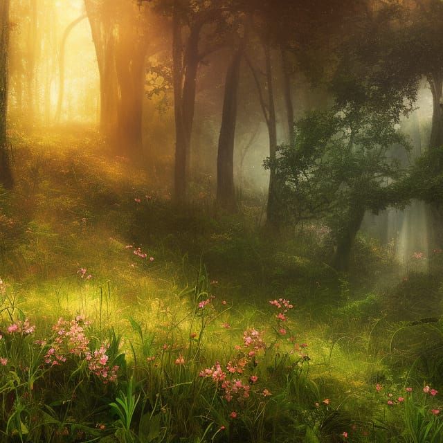 Subtle Sun Rays, Nature, & Flowers - AI Generated Artwork - NightCafe ...
