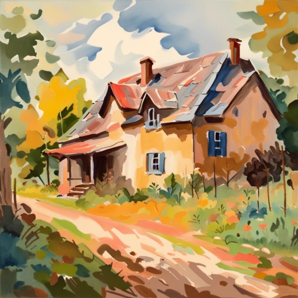 Farmhouse - AI Generated Artwork - NightCafe Creator