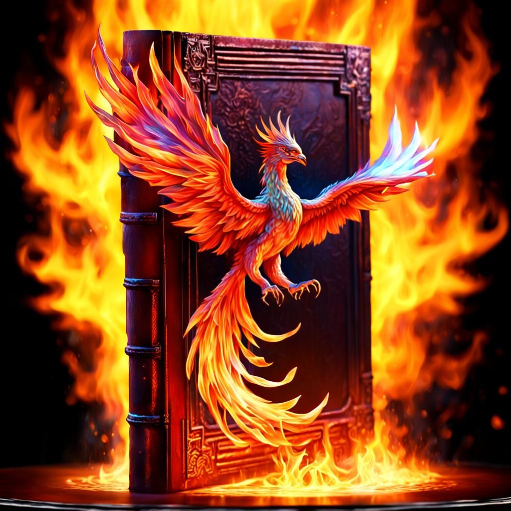 Phoenix Book - AI Generated Artwork - NightCafe Creator