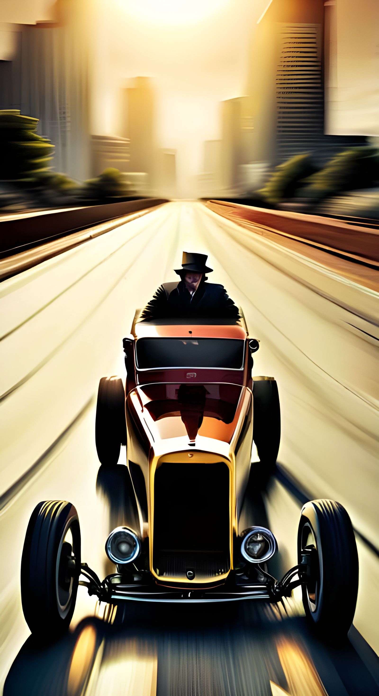 Drag Racing Ford Model T - AI Generated Artwork - NightCafe Creator