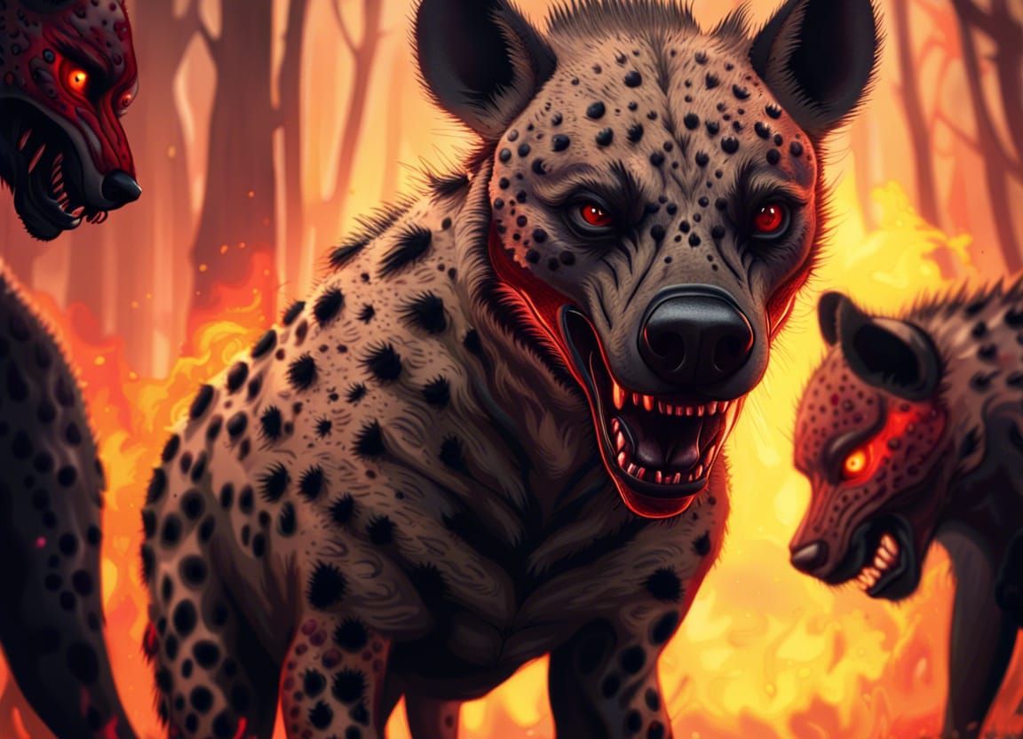 HD Octane Photography; +, D&D a big alpha hyena with a huge scar on its ...