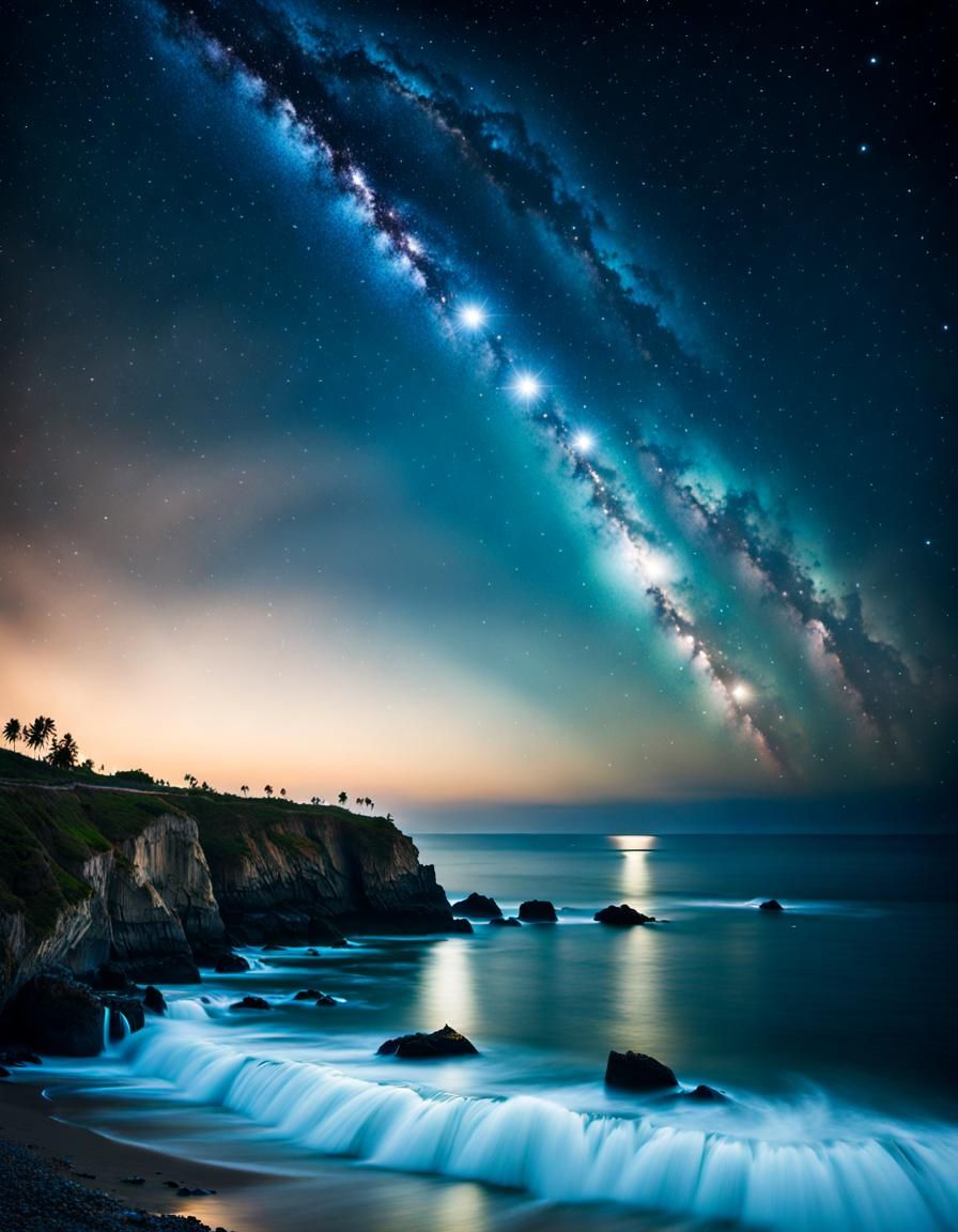 Starry sky - AI Generated Artwork - NightCafe Creator