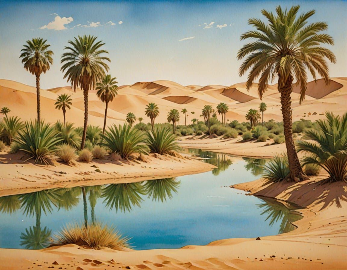 Here's the oasis! - Here's the oasis!