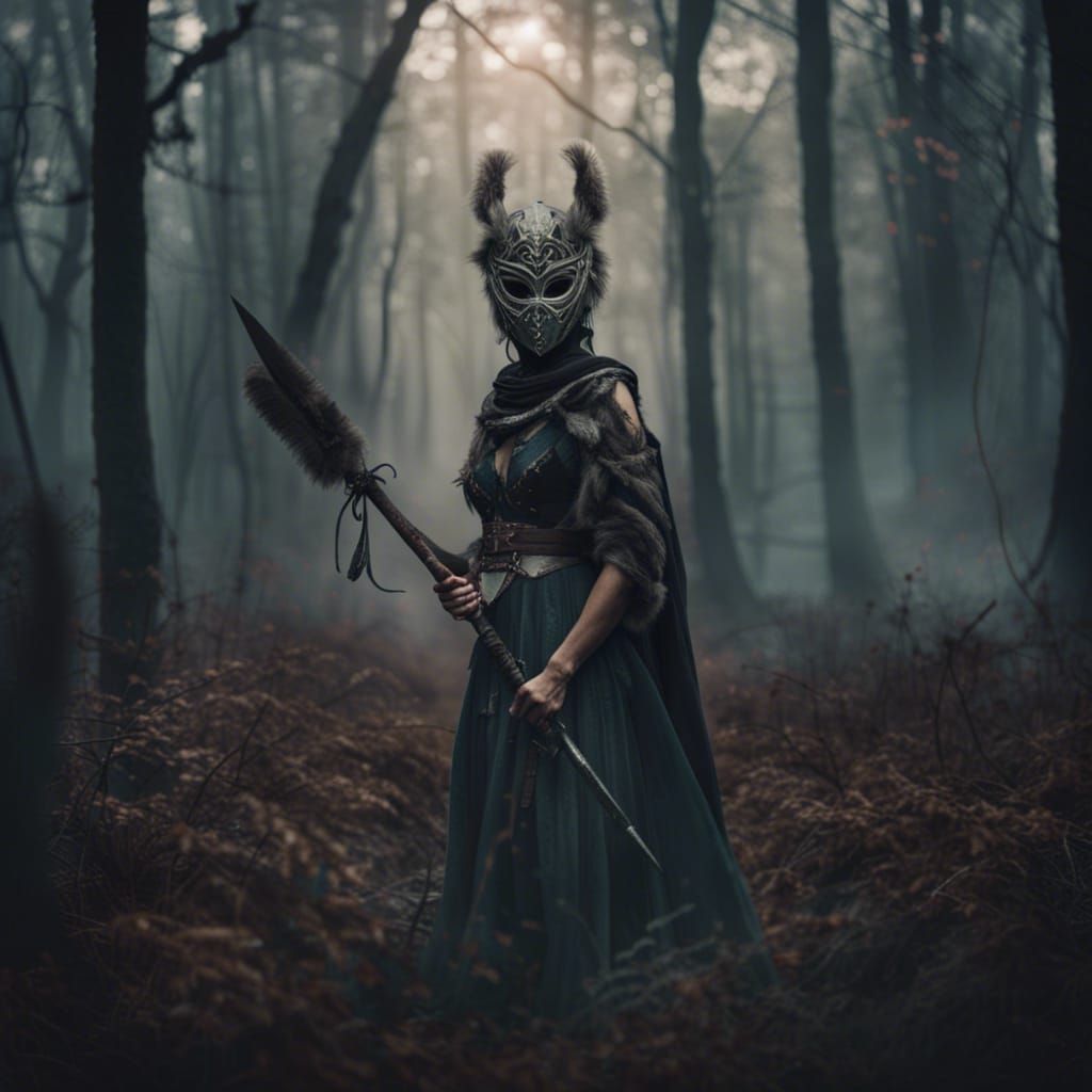 The Masked Valkyrie - AI Generated Artwork - NightCafe Creator
