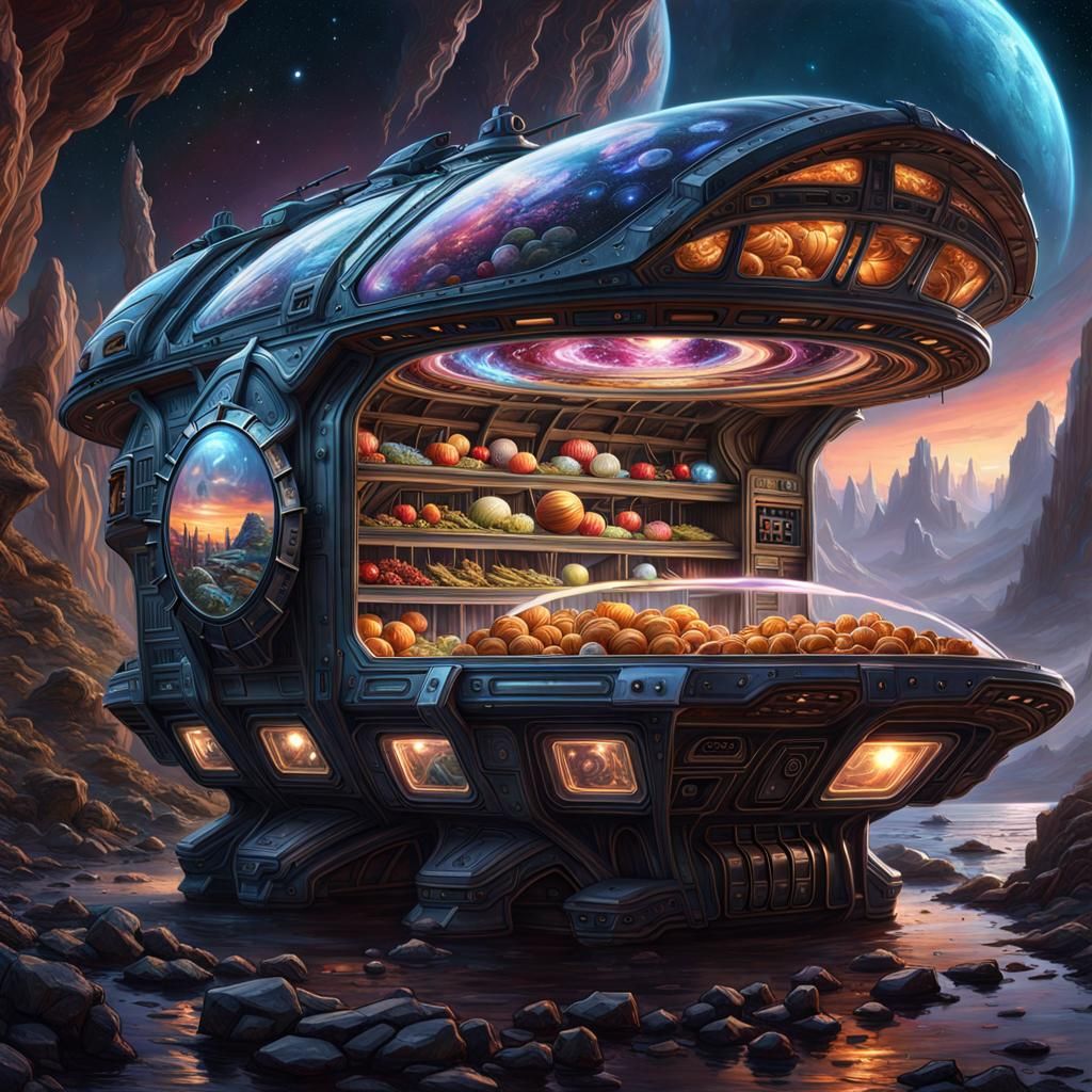Alien Food Space Ship - AI Generated Artwork - NightCafe Creator
