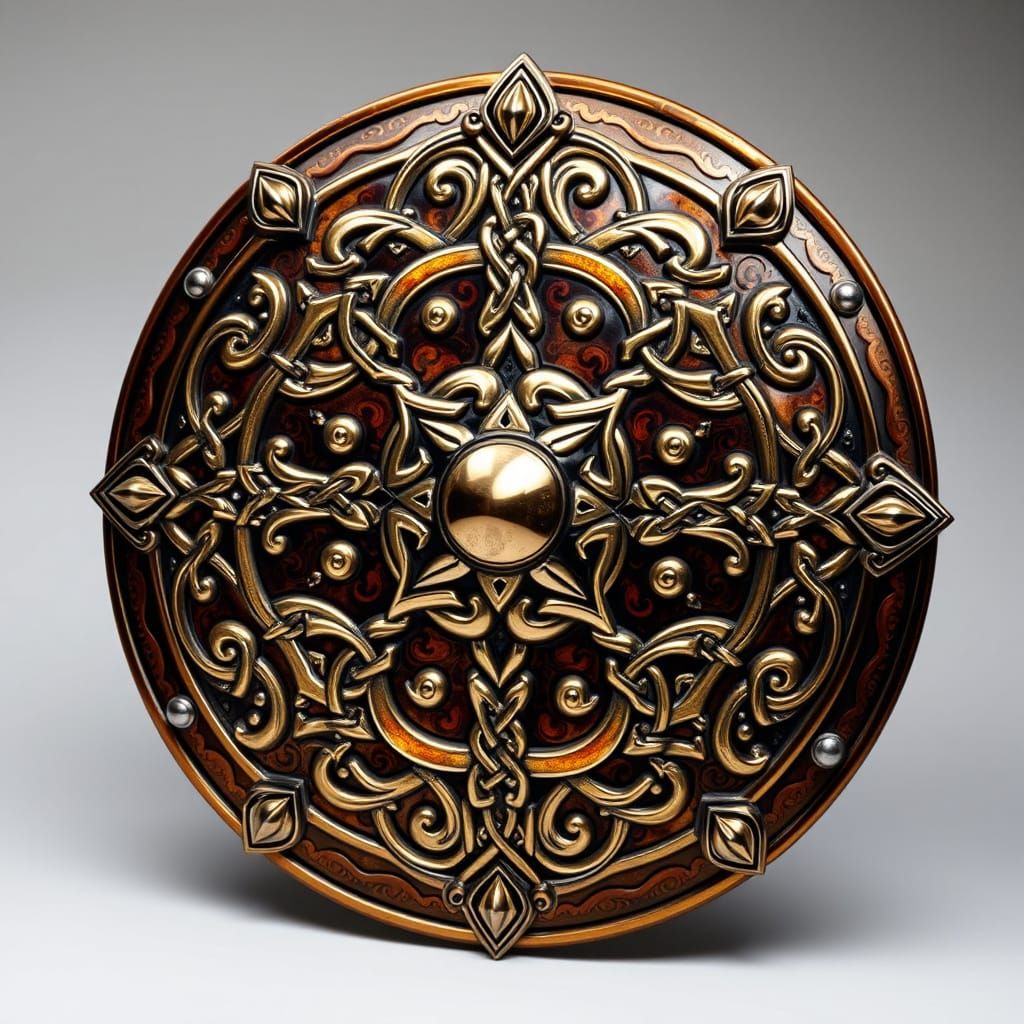 Medieval Highly Decorate Viking Shield