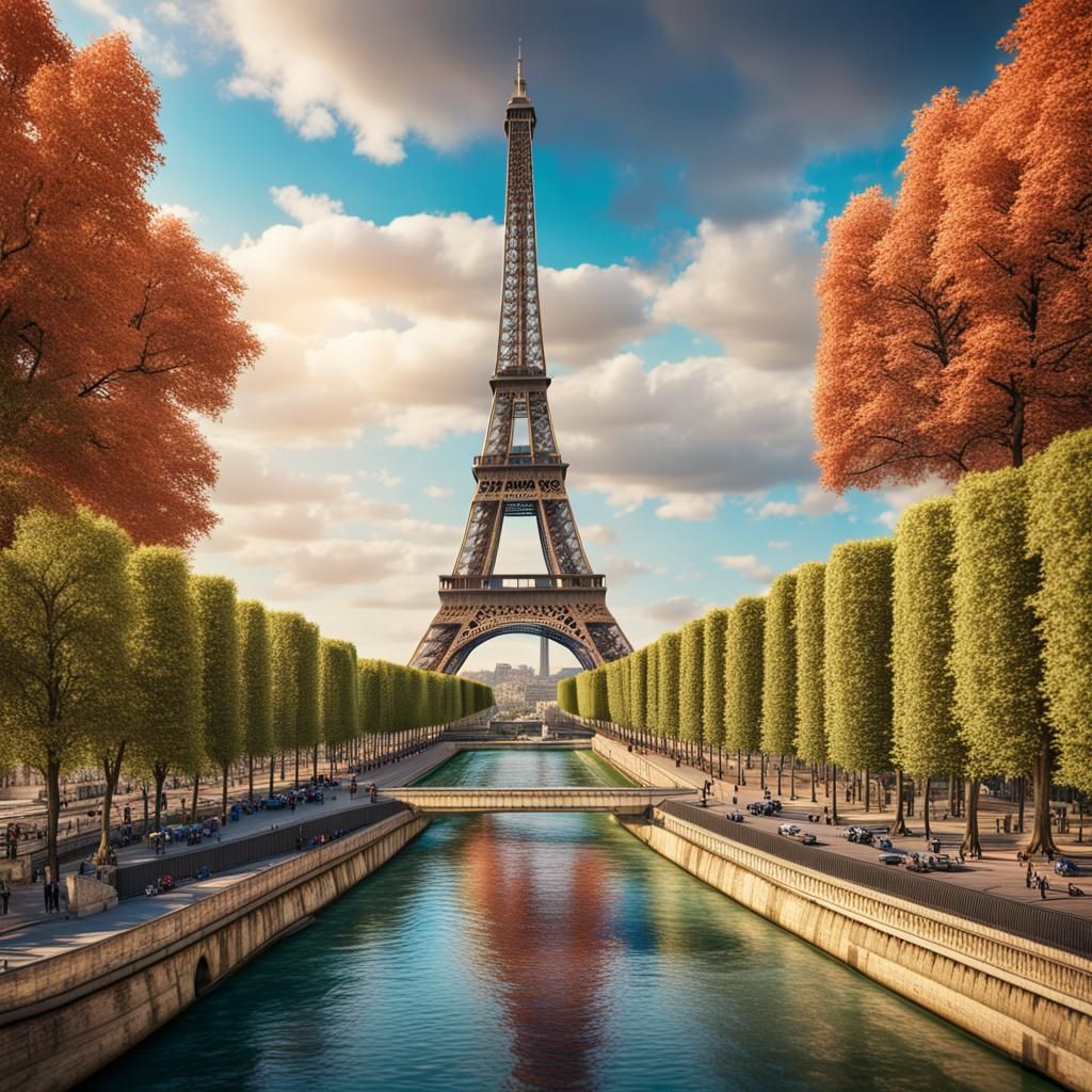 Eiffel Tower, France - AI Generated Artwork - NightCafe Creator