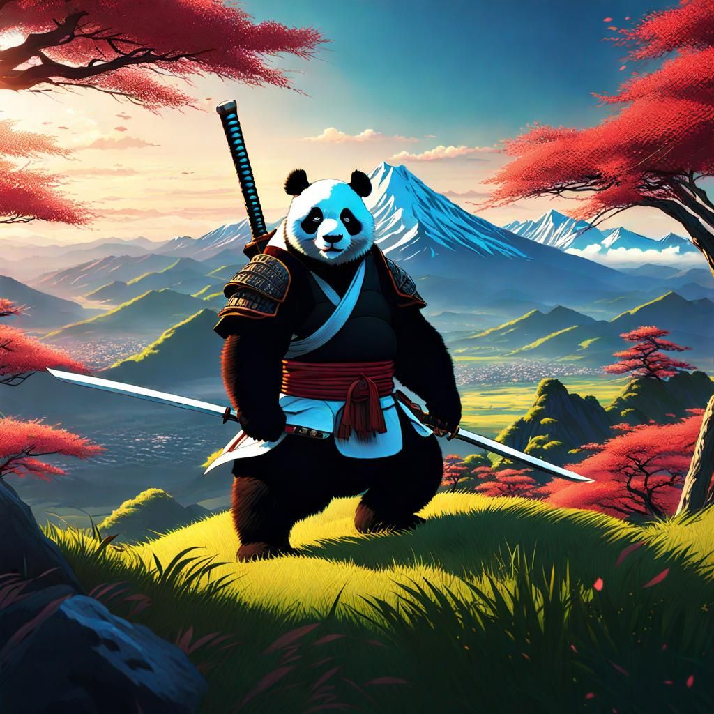 Panda Samurai - AI Generated Artwork - NightCafe Creator