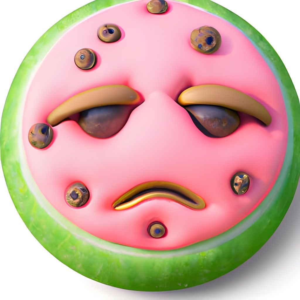 Cursed Watermelon Cookie - AI Generated Artwork - NightCafe Creator