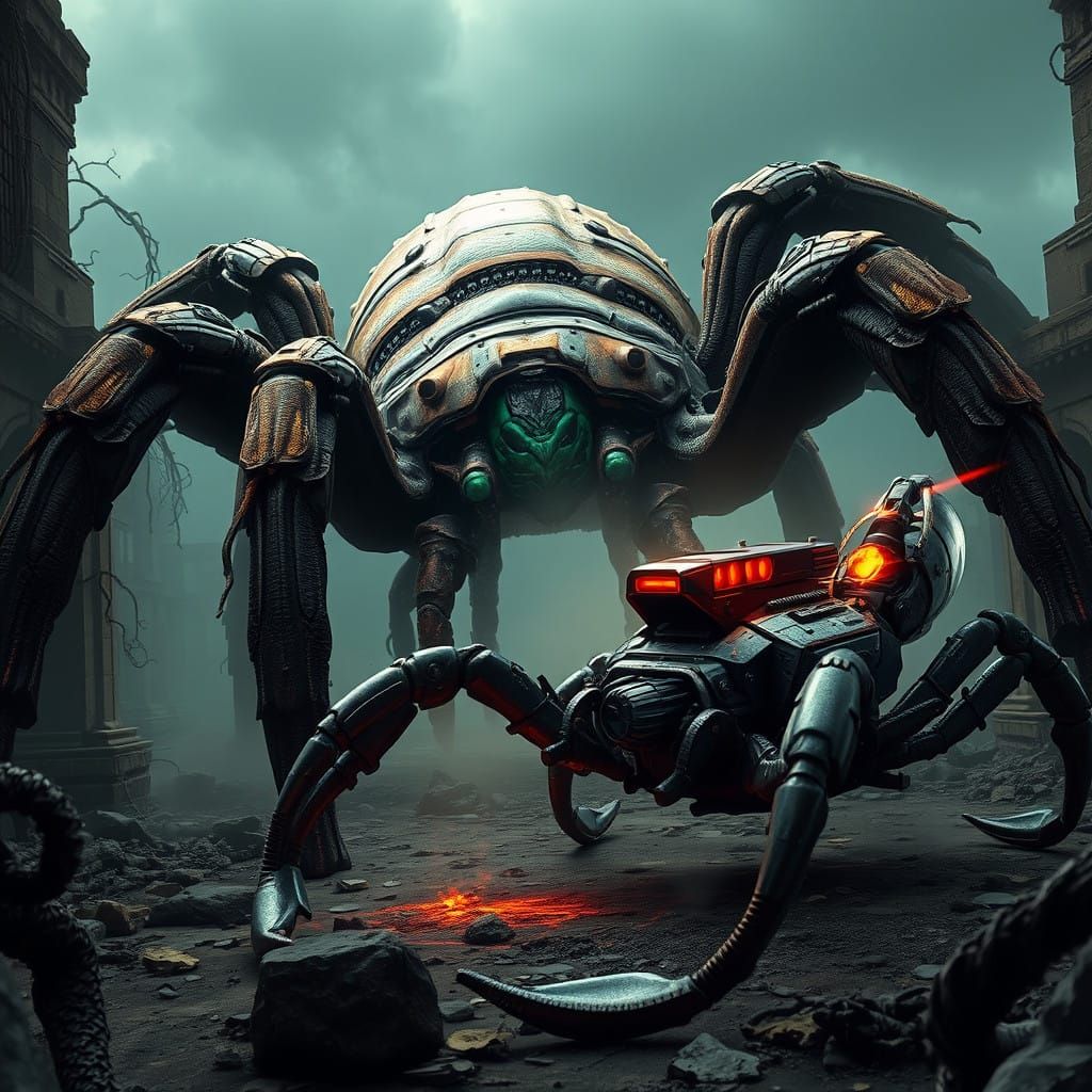 Tarantula Tank Attacks Scorpion Assault Vehicle