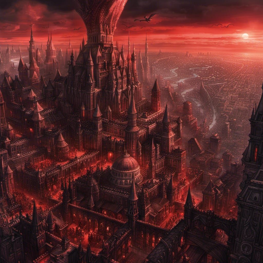 Red Undercity - AI Generated Artwork - NightCafe Creator