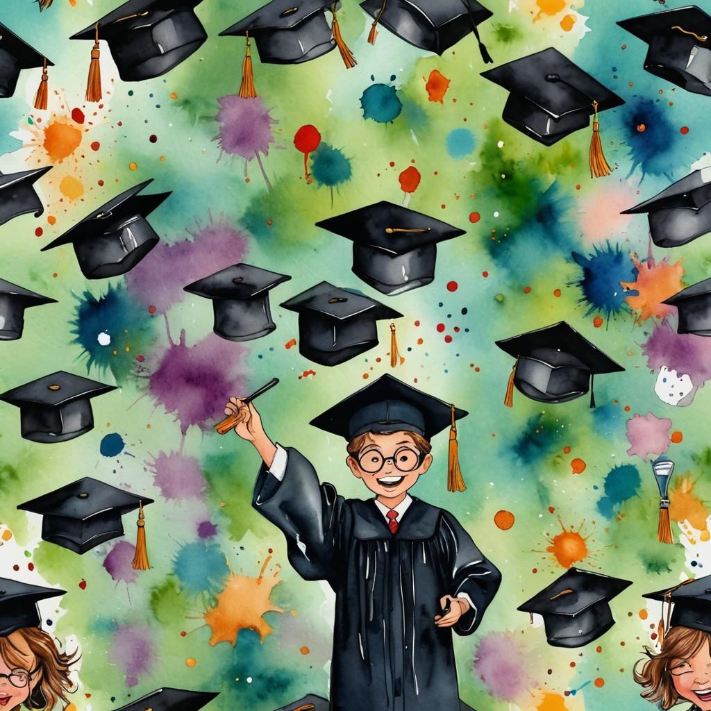 GRADUATION CARD_BOY_7 - AI Generated Artwork - NightCafe Creator