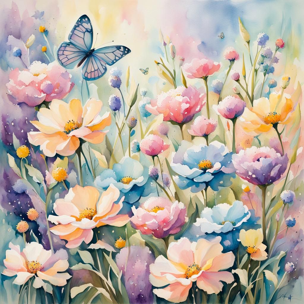 Pastel Bloom - AI Generated Artwork - NightCafe Creator