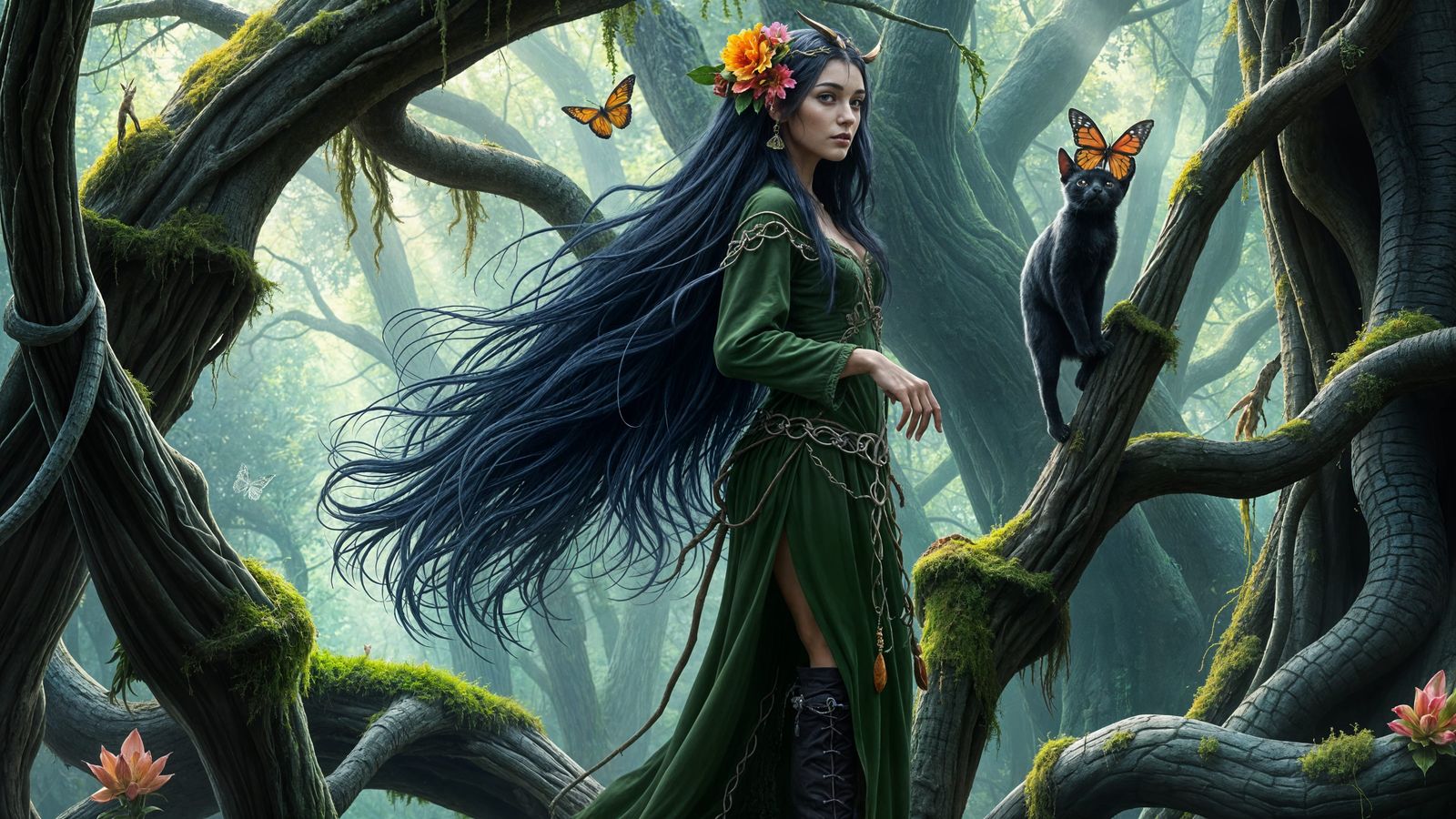 A Gothic Druid Deep in the Woods - Gothic Druid in Enchanted...