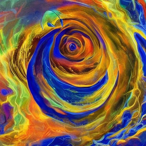 Surreal Vortex Rabbit: A Dreamlike Descent into In... - AI Art