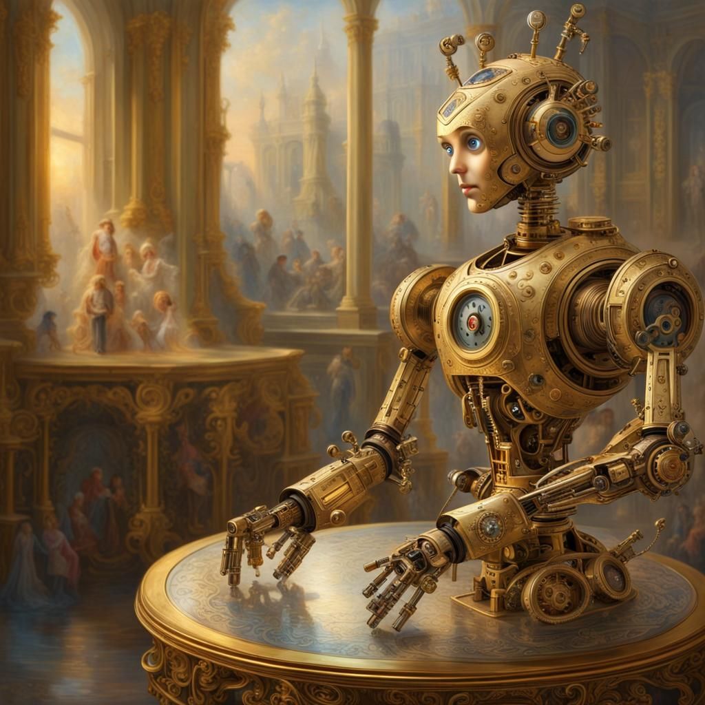 An automaton at Versailles - AI Generated Artwork - NightCafe Creator