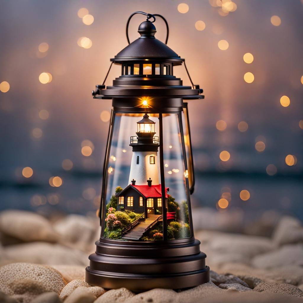 Lighthouse Lantern - AI Generated Artwork - NightCafe Creator