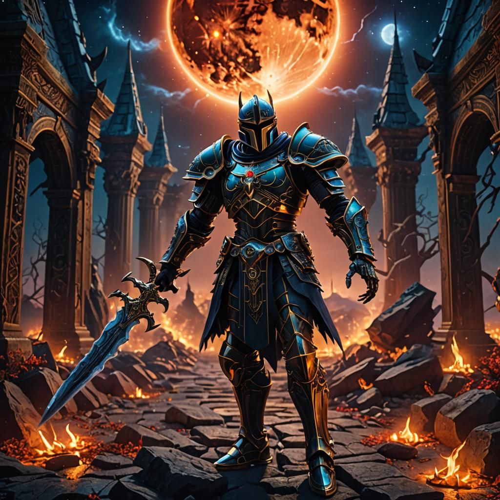 A fearsome and powerful knight - AI Generated Artwork - NightCafe Creator