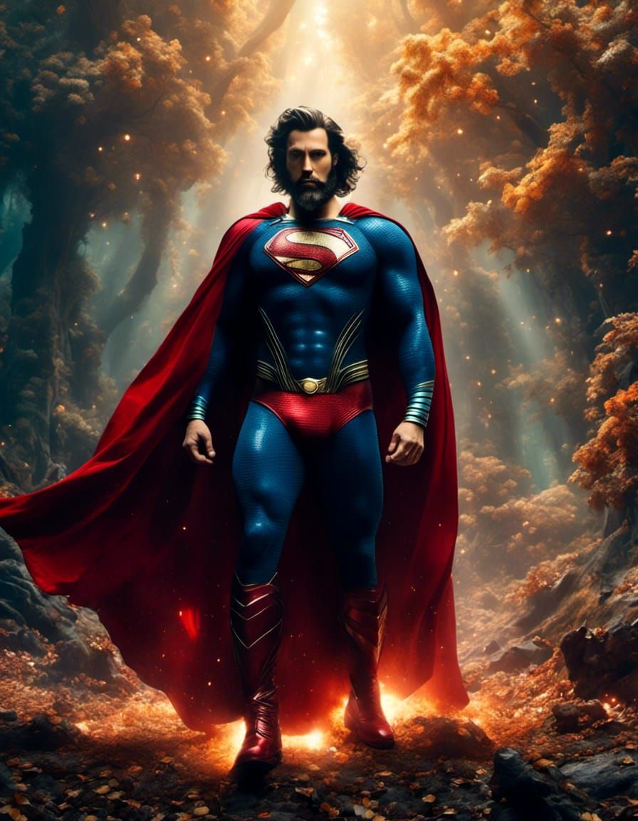 bearded superman - AI Generated Artwork - NightCafe Creator