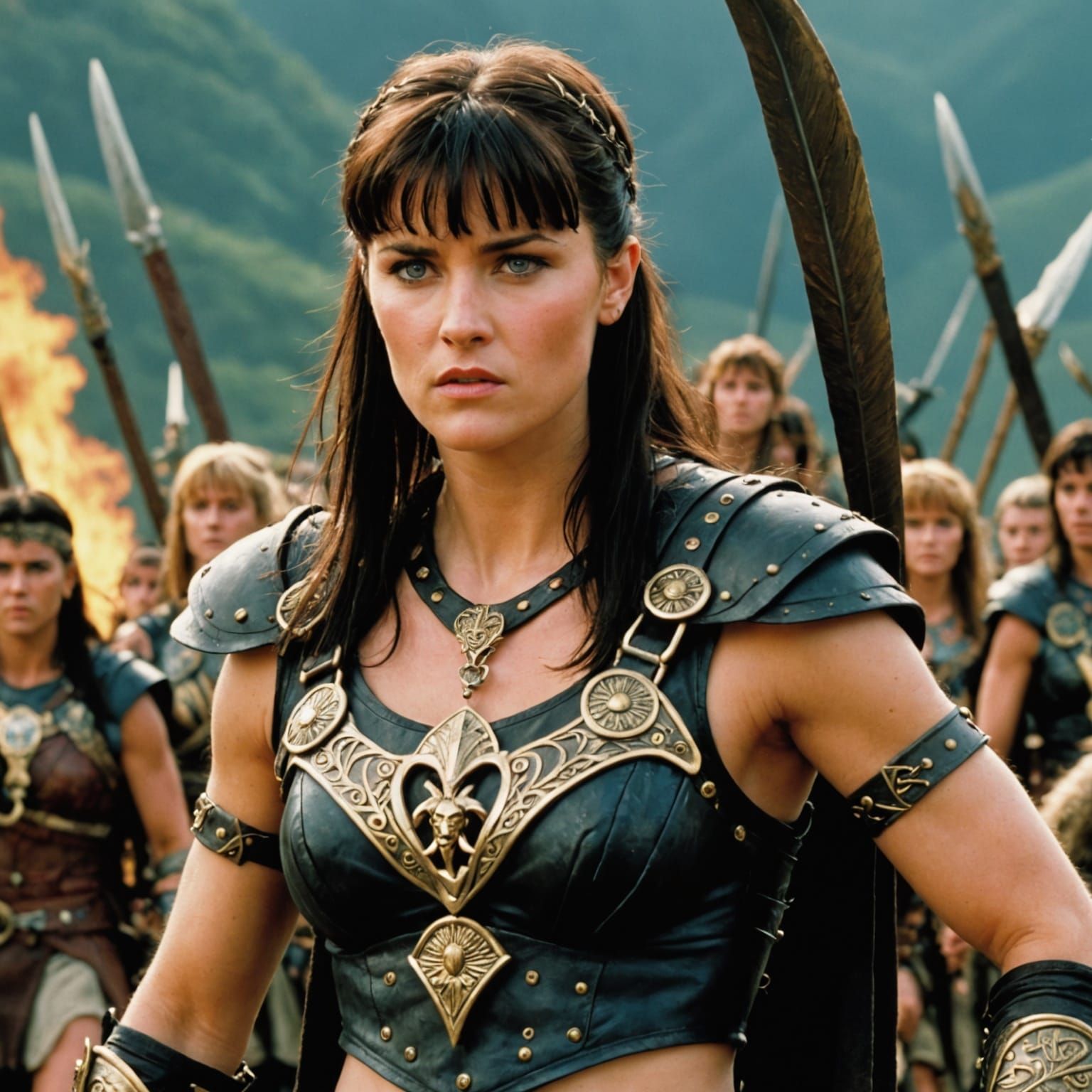 Xena Princess Warrior - Xena in Ancient Greek Warrior Style