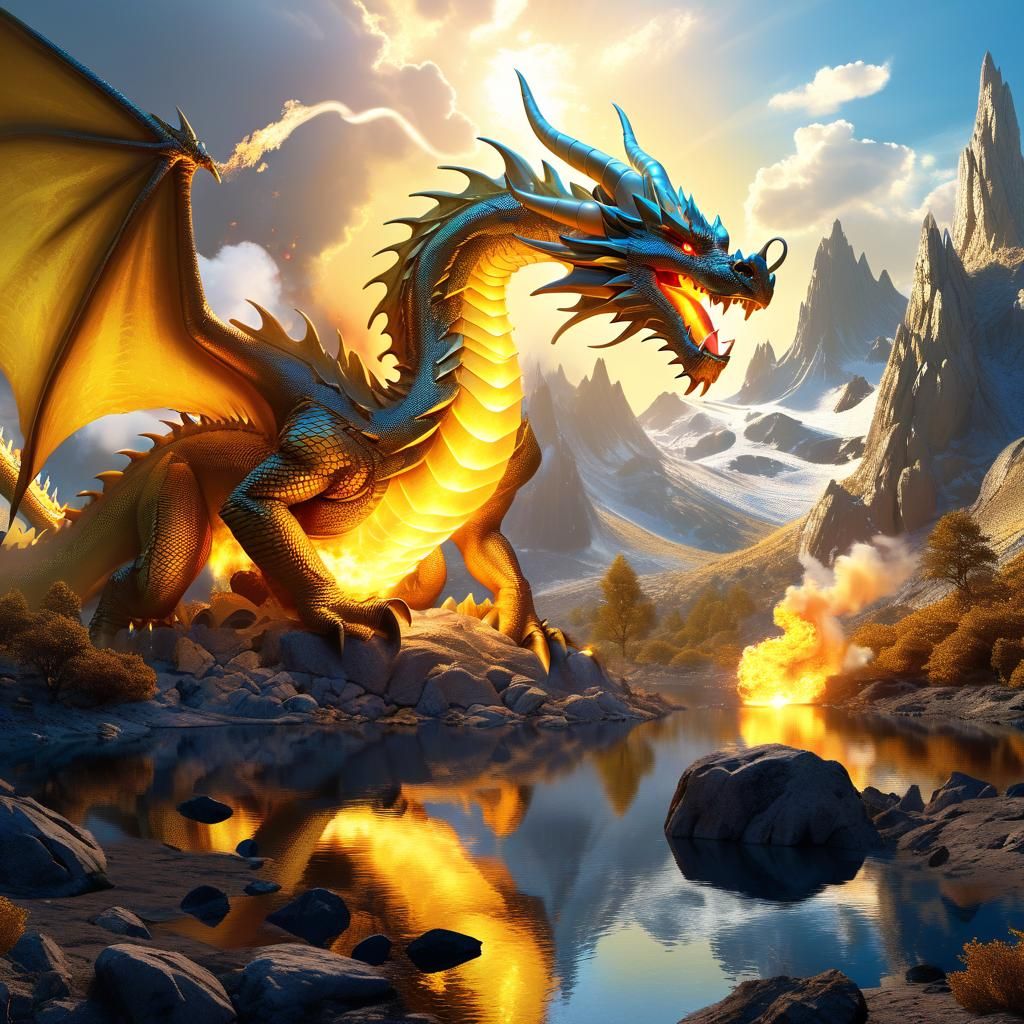 Dragon land - AI Generated Artwork - NightCafe Creator