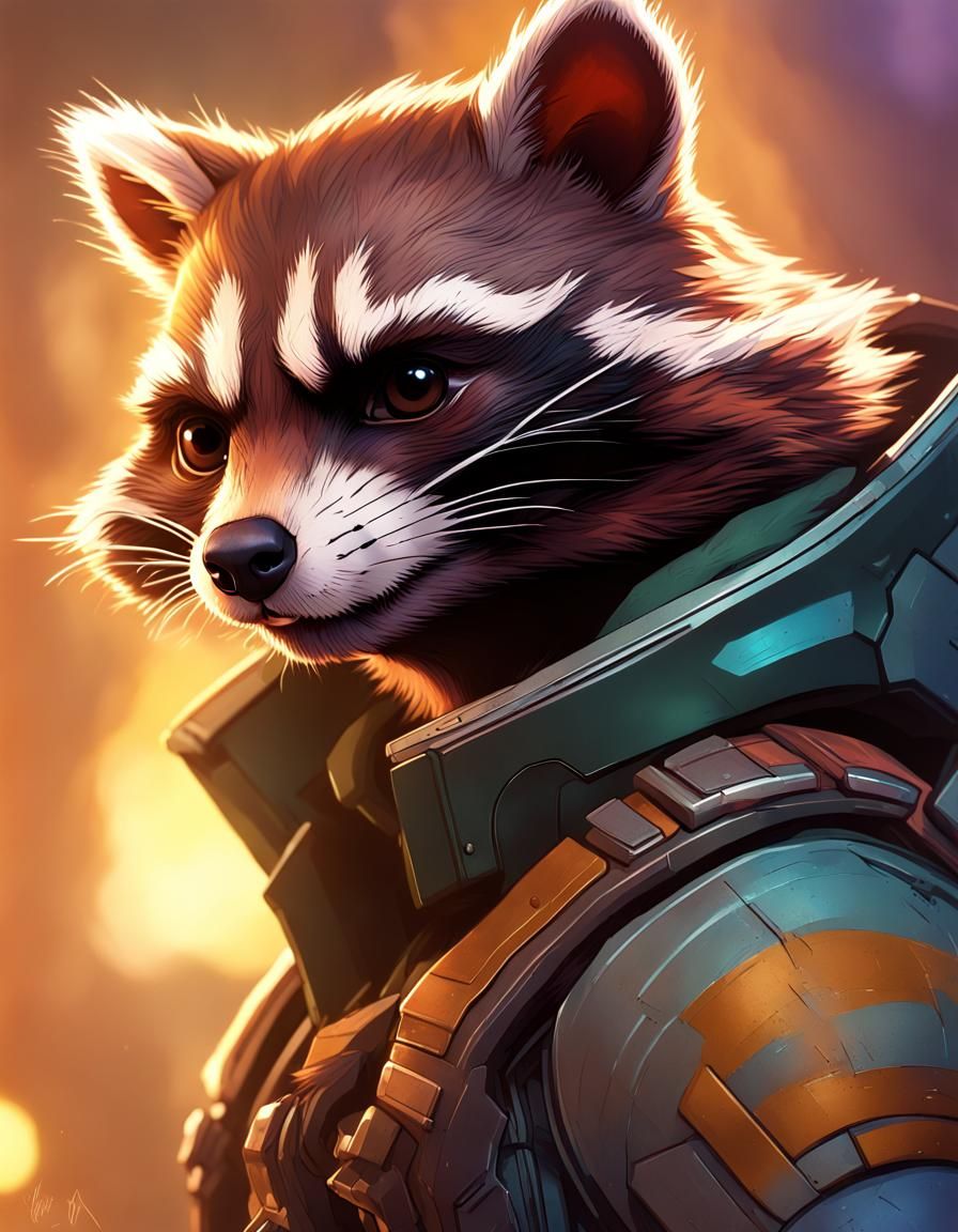 Rocket Raccoon - AI Generated Artwork - NightCafe Creator
