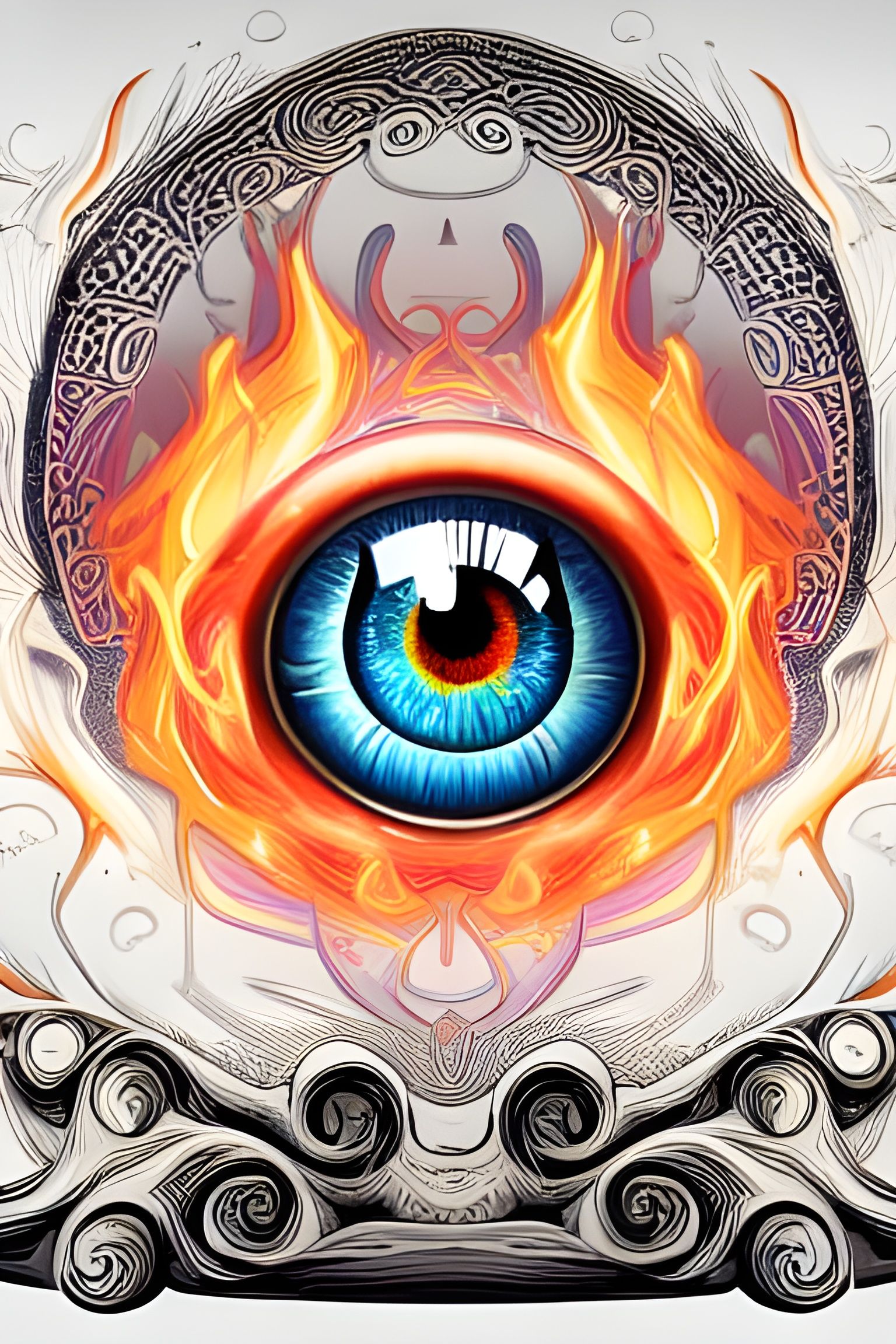 Flaming Vision - AI Generated Artwork - NightCafe Creator