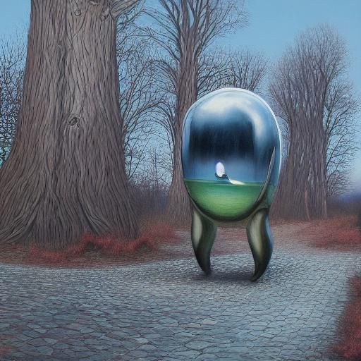 Realistic Alien Rabbit in Surrealist Style - AI Art