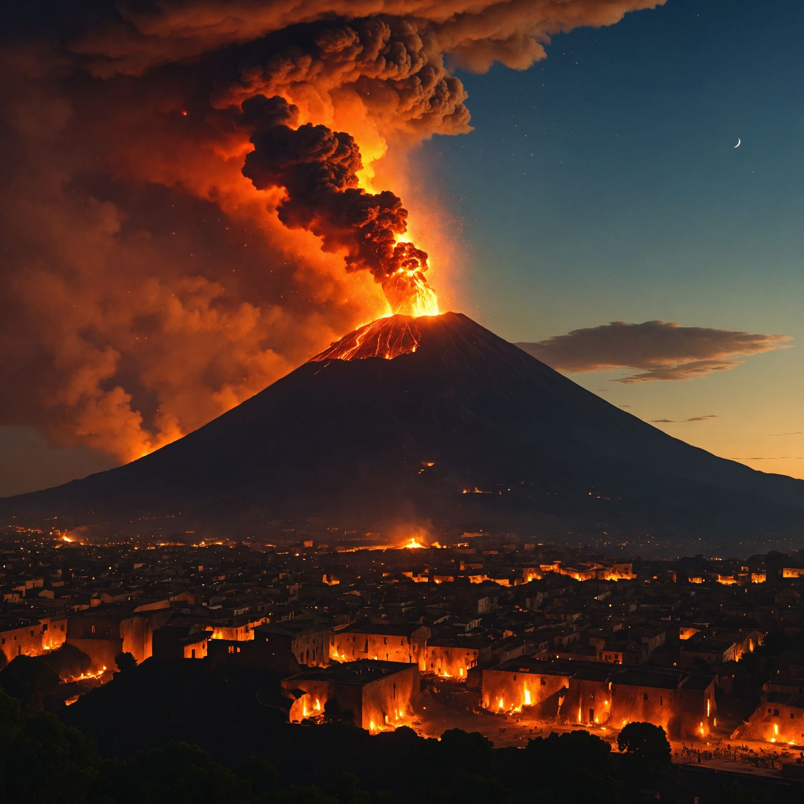 Eruption of Mount Vesuvius in 79 AD - AI Generated Artwork - NightCafe ...