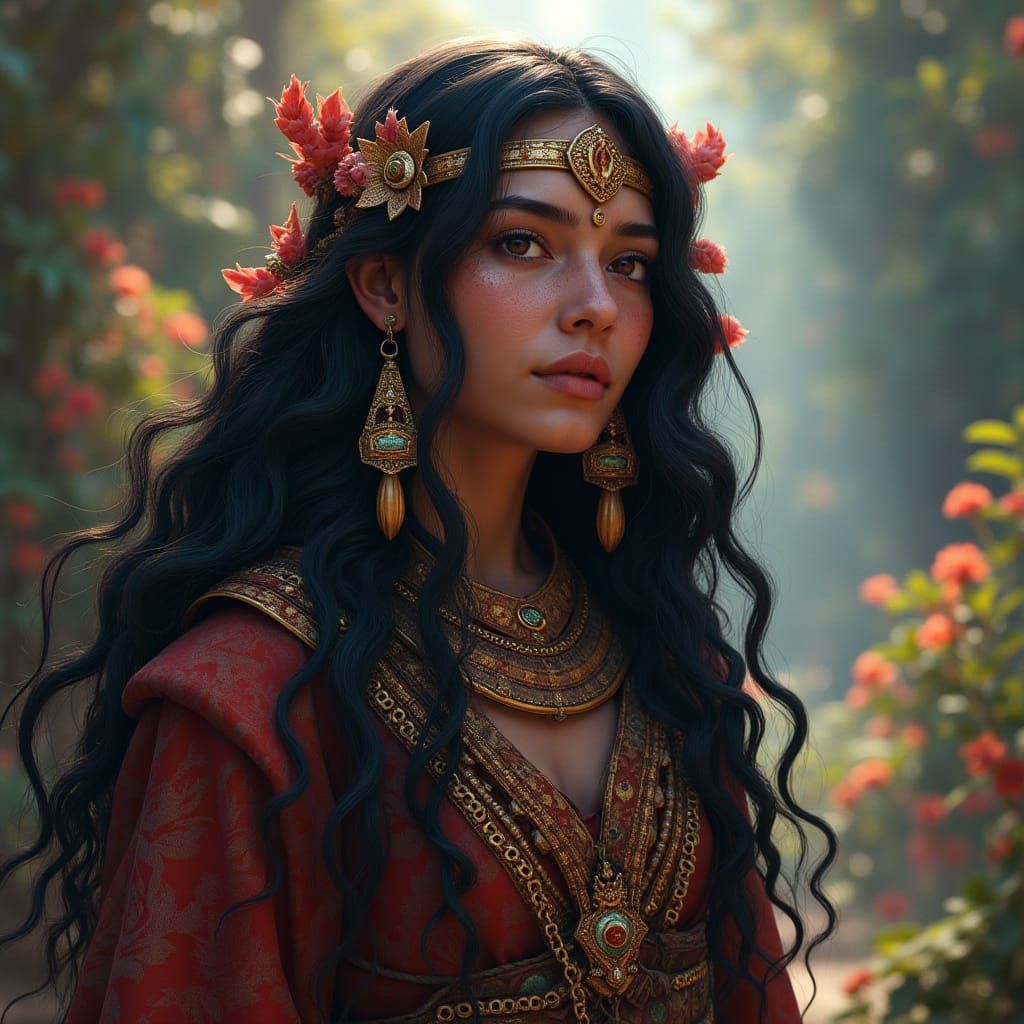 Māori Goddess of Wholeness Adorned in Traditional ... - AI Art