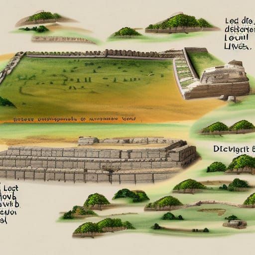 A diagram of Archeological dig site showing the grid and the different ...