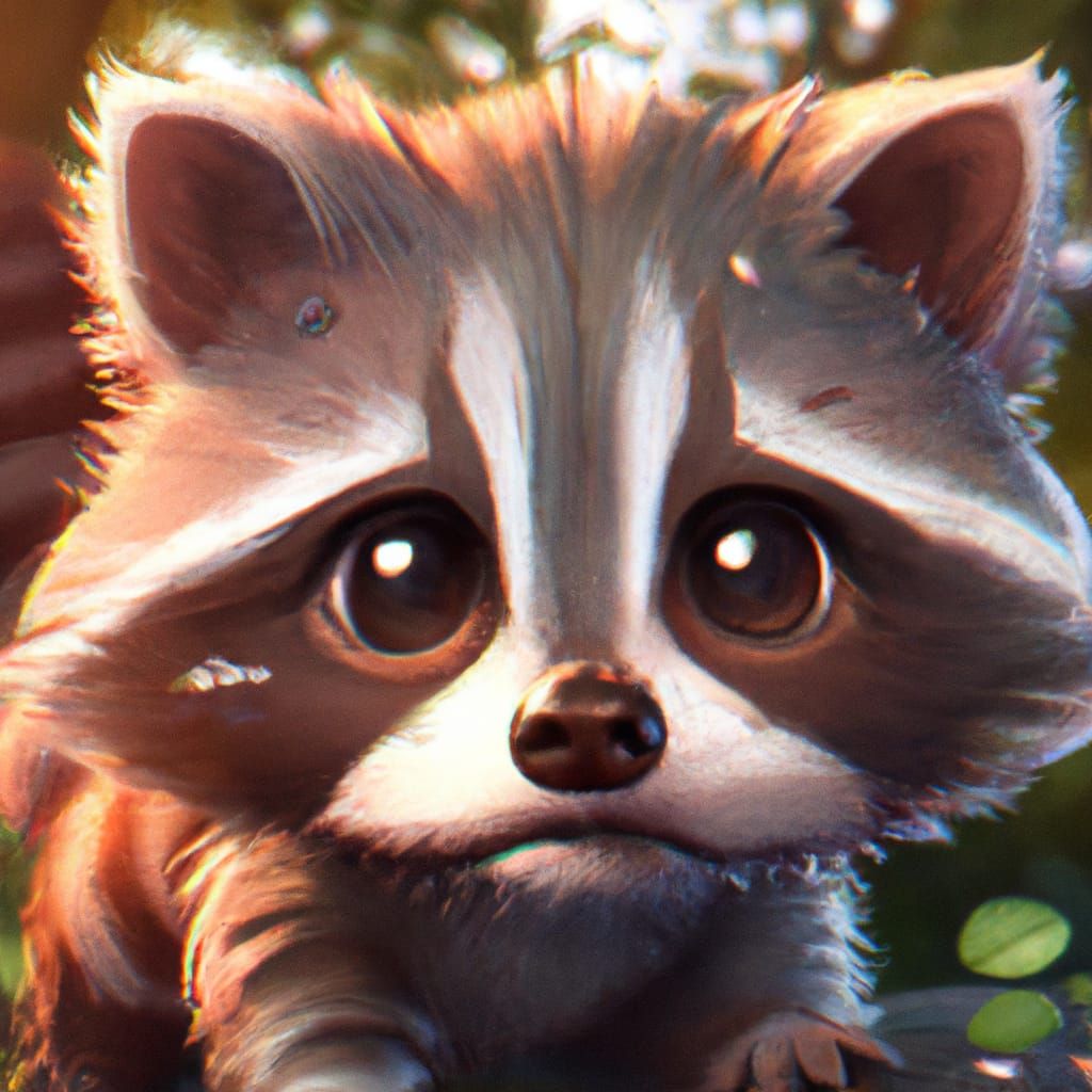 Wild Raccoon II - AI Generated Artwork - NightCafe Creator