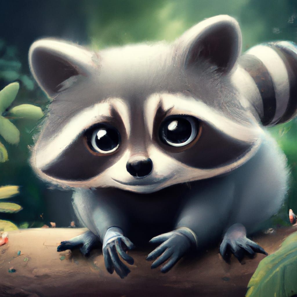 Wild Raccoon IV - AI Generated Artwork - NightCafe Creator