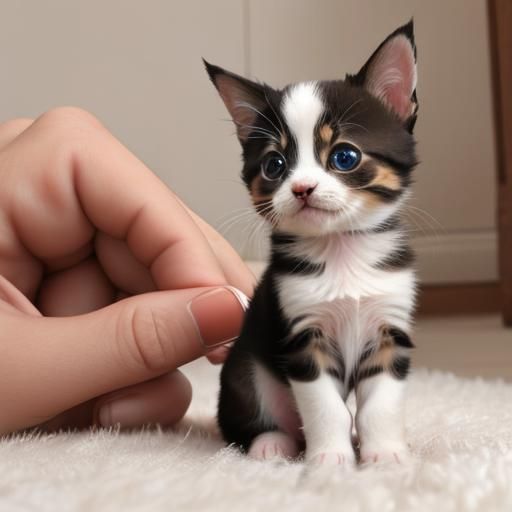 Insanely cute tiny micro kitten. - AI Generated Artwork - NightCafe Creator