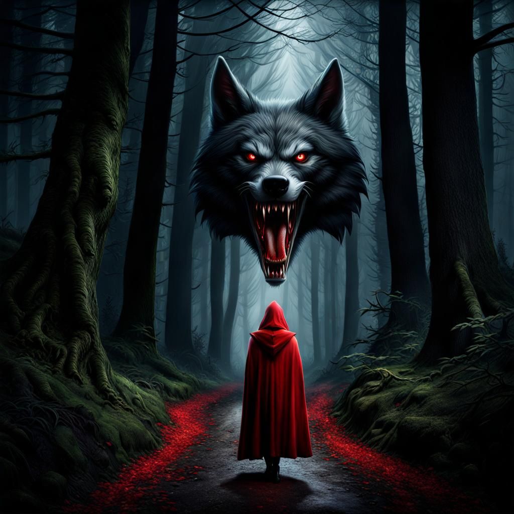 Vampire Red Riding Hood - AI Generated Artwork - NightCafe Creator