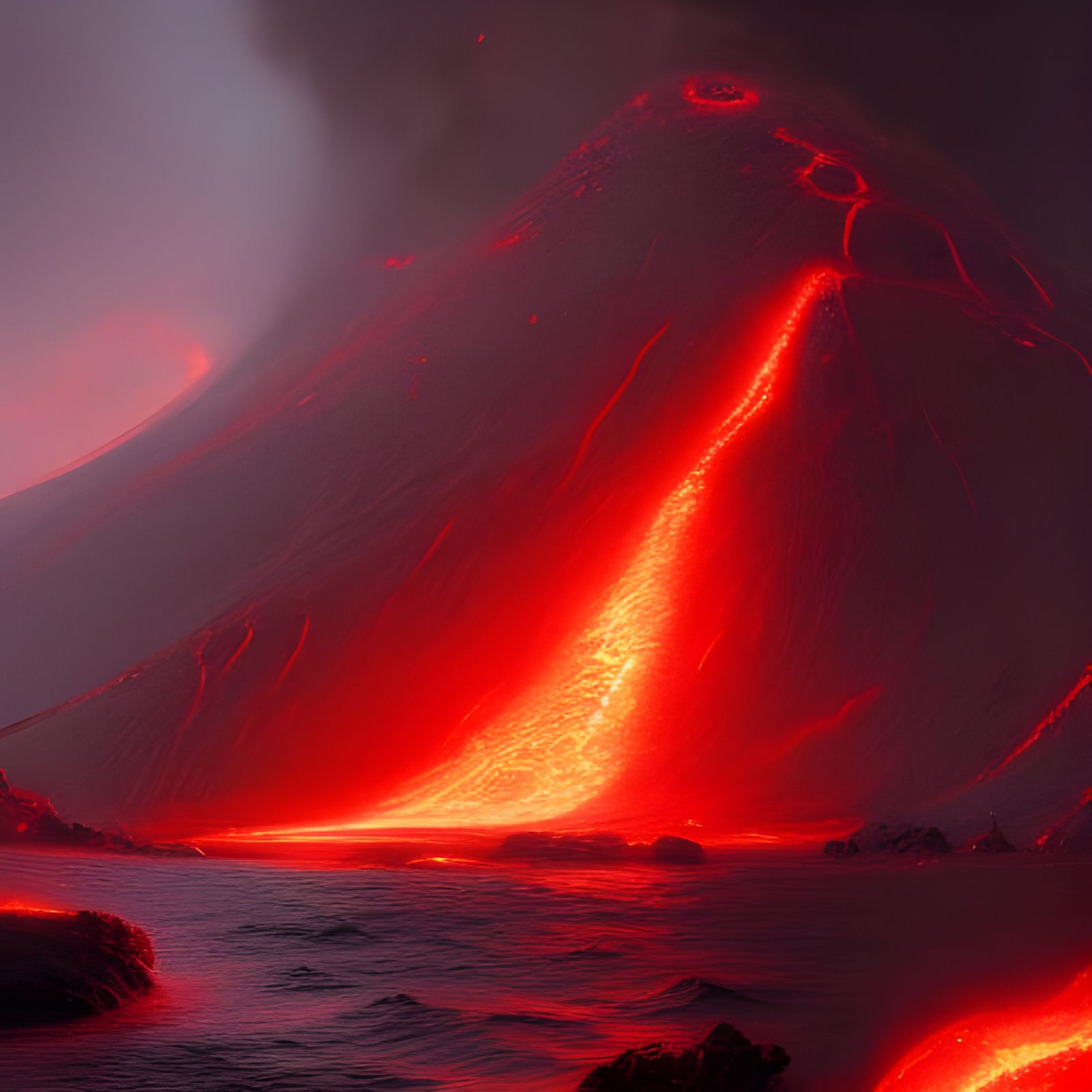 volcano - AI Generated Artwork - NightCafe Creator