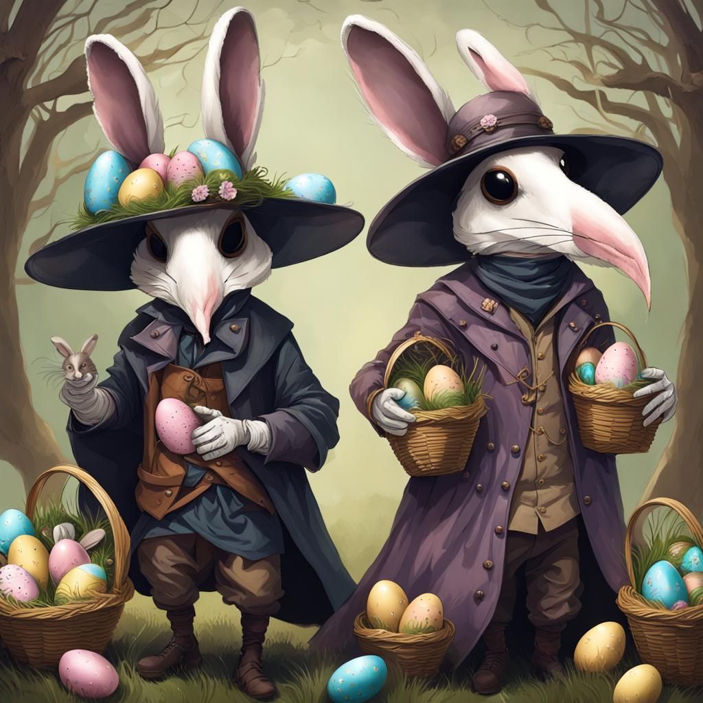 Easter Plague Doctors - AI Generated Artwork - NightCafe Creator