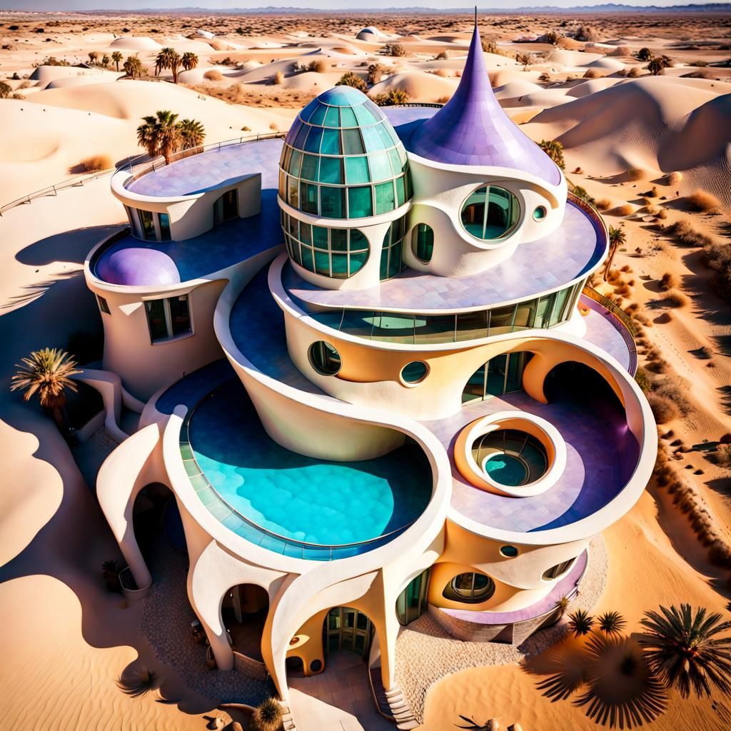 Seashell inspired beach house - AI Generated Artwork - NightCafe Creator