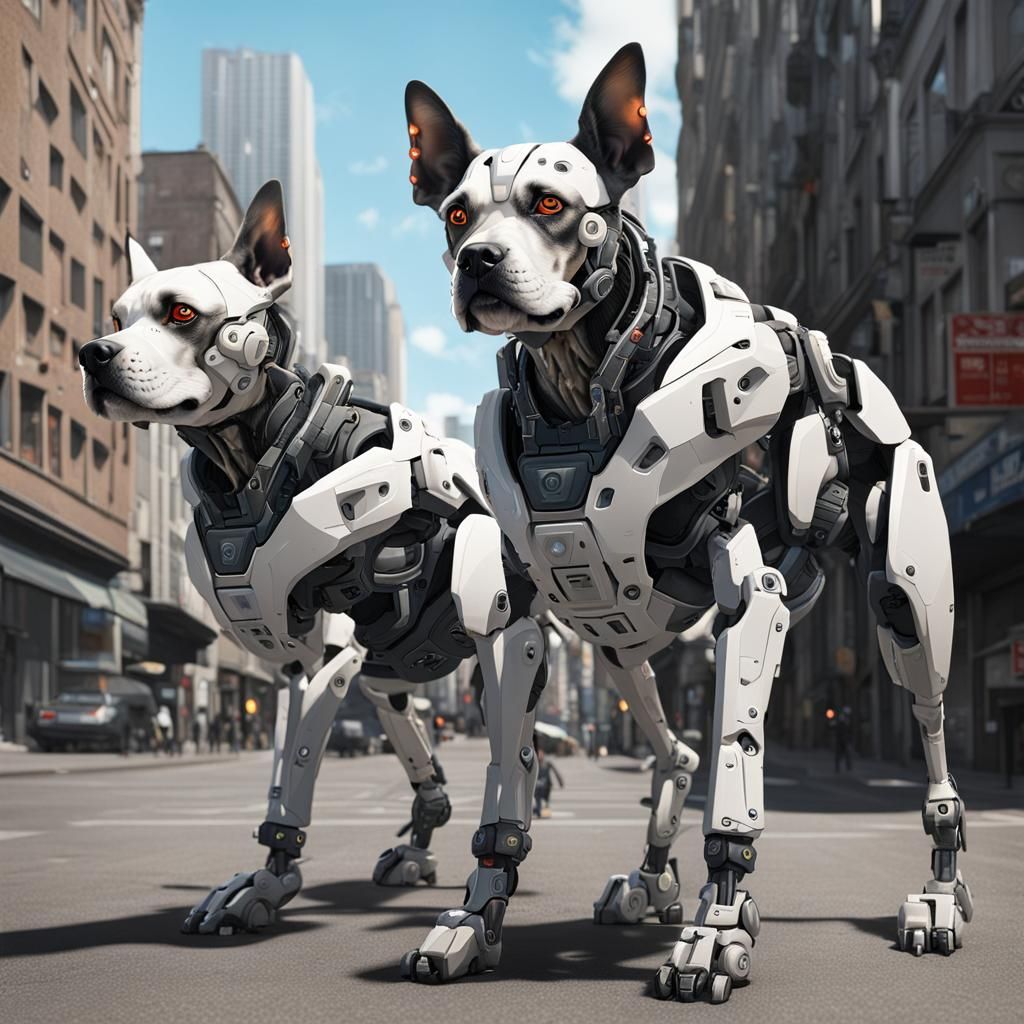 Cyborg Dogs - AI Generated Artwork - NightCafe Creator
