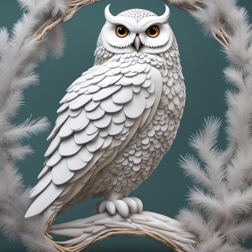 3d White Owl - AI Generated Artwork - NightCafe Creator