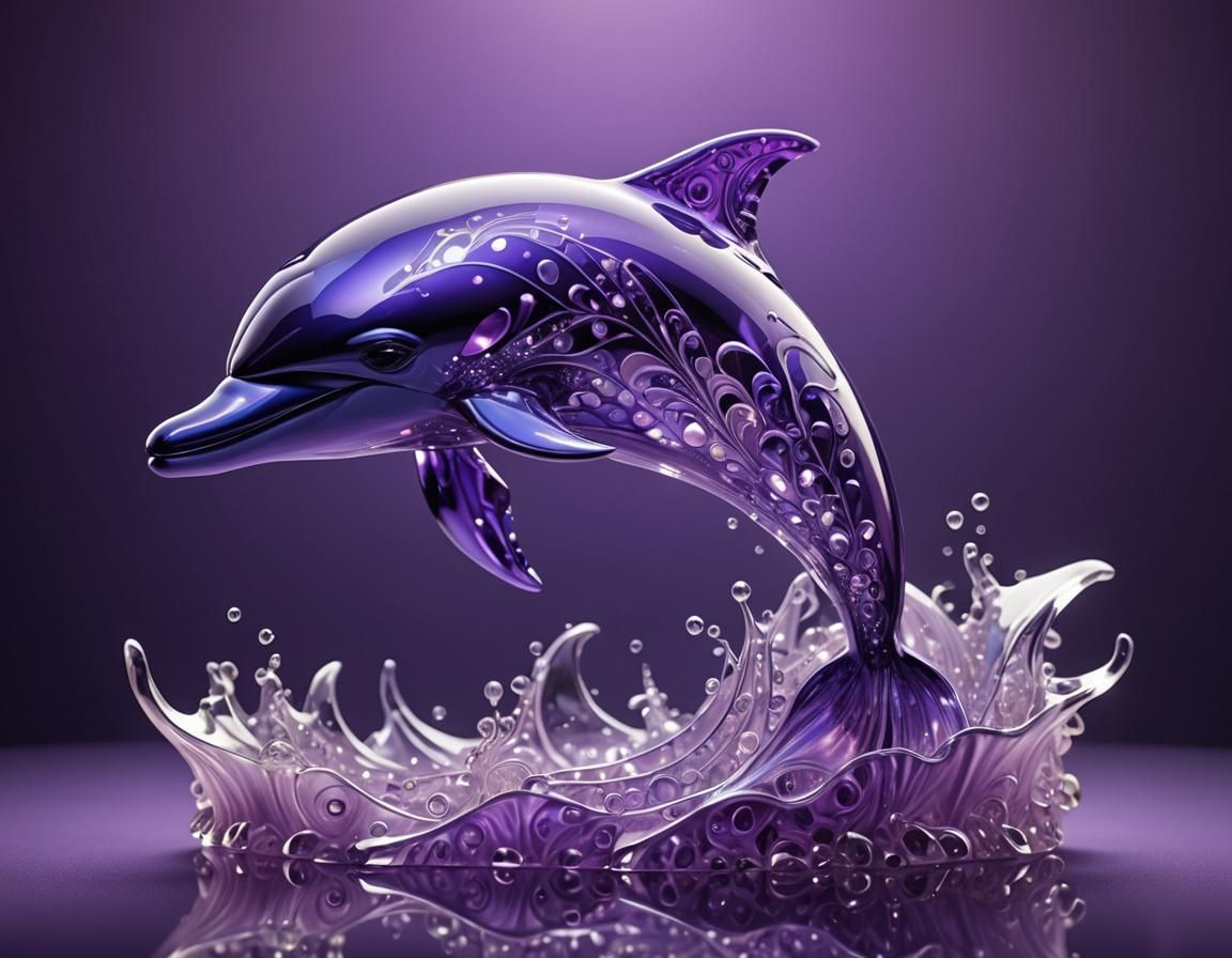 Purple Dolphin - AI Generated Artwork - NightCafe Creator